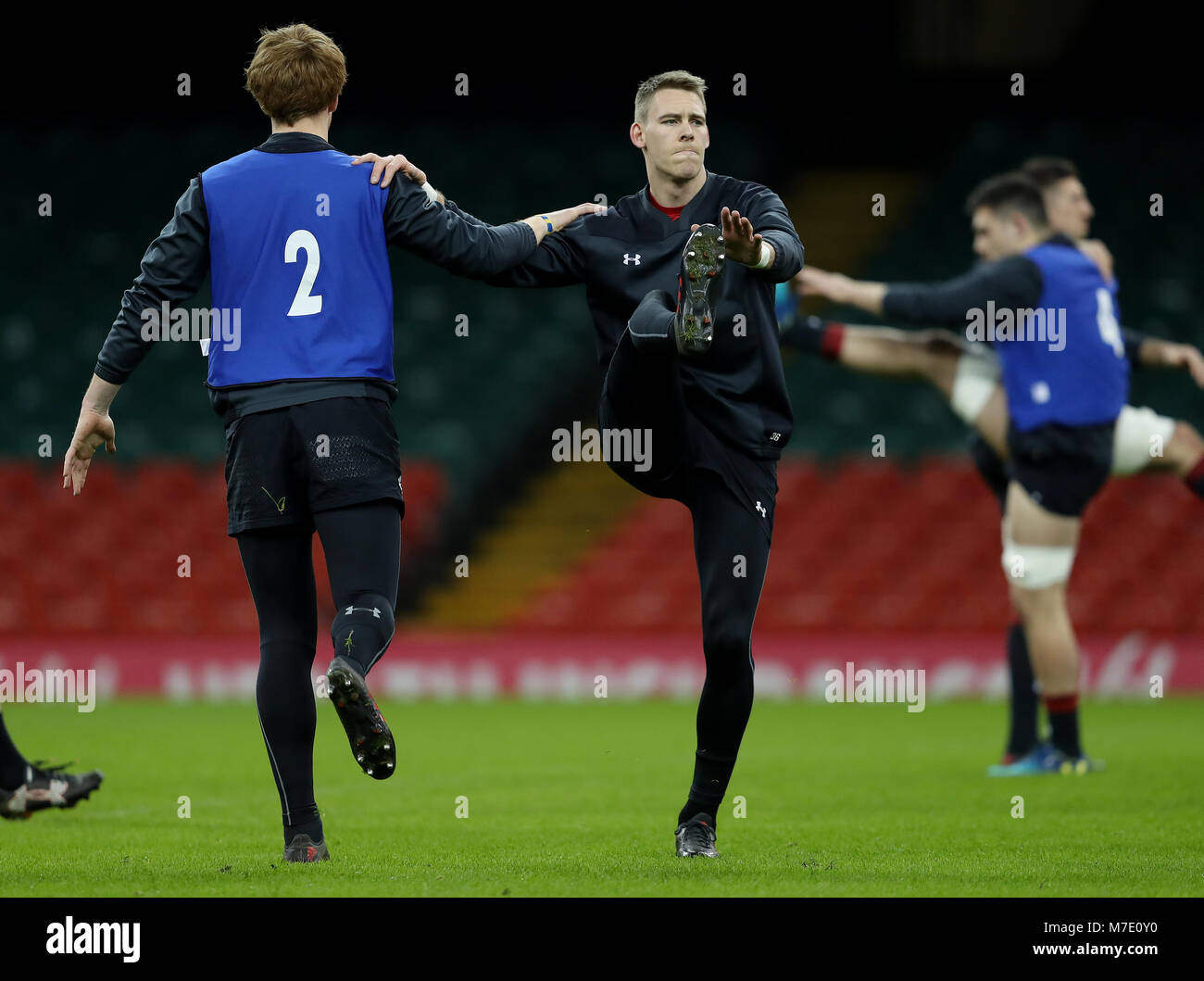 Wales Liam Williams during the captain's run at the Principality ...