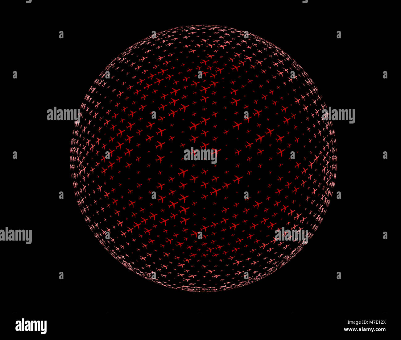 Future Digital Internet Technology, Network Connections, Aircraft ...