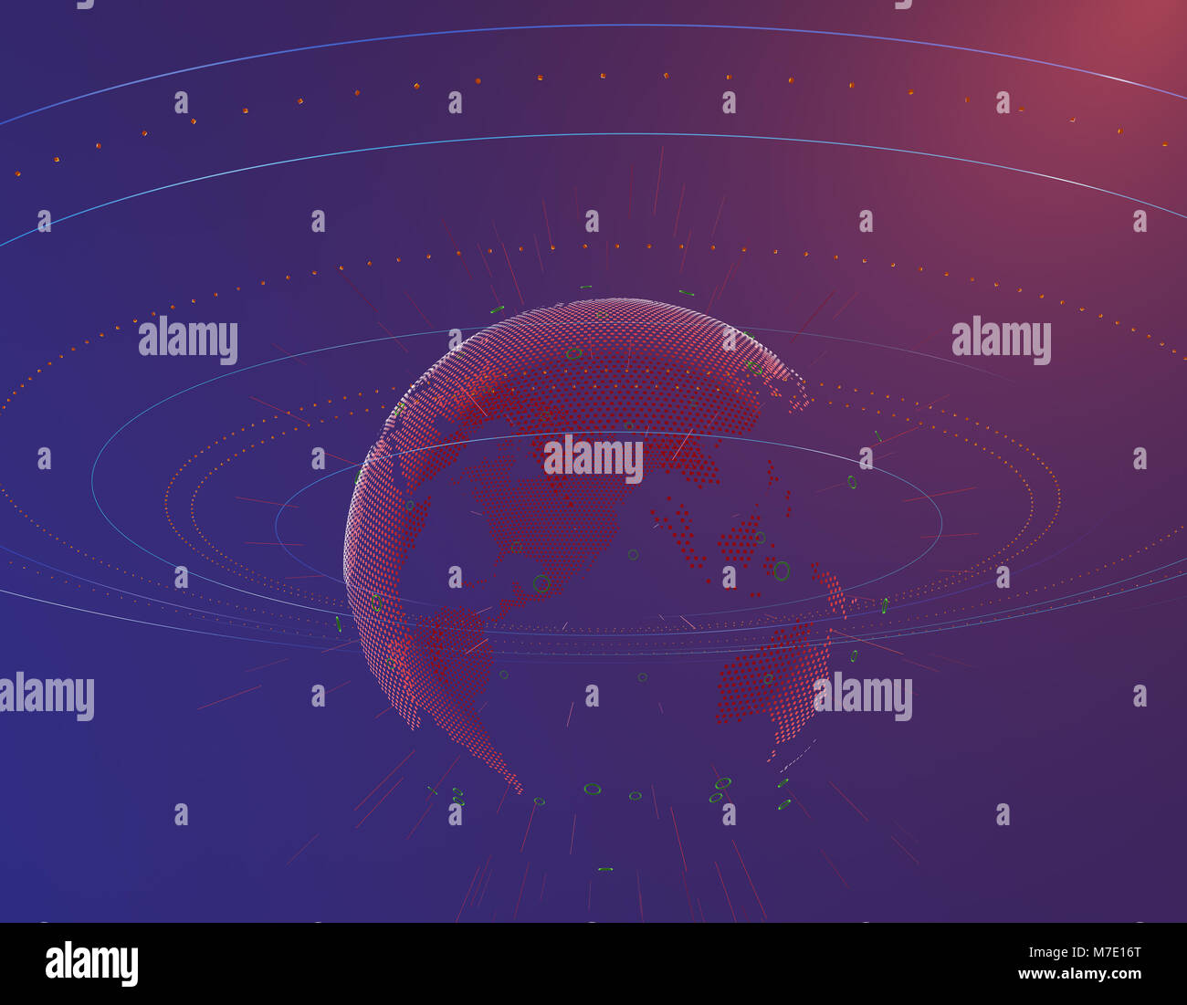 Future Digital Internet Technology, Network Connection, Data ...