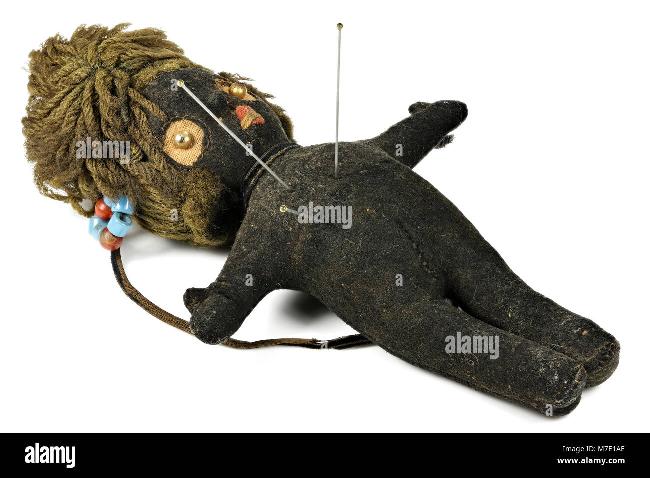 vintage voodoo doll isolated on white background Stock Photo - Alamy
