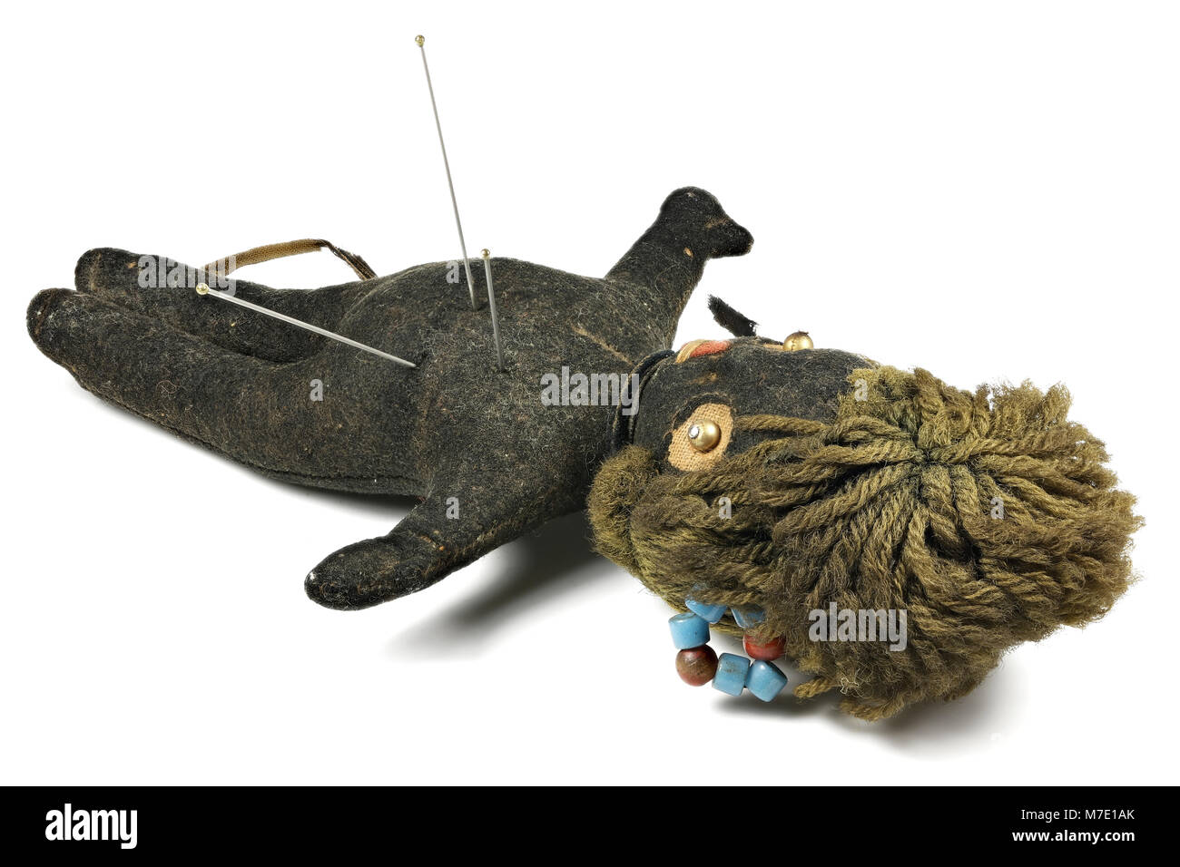 vintage voodoo doll isolated on white background Stock Photo - Alamy
