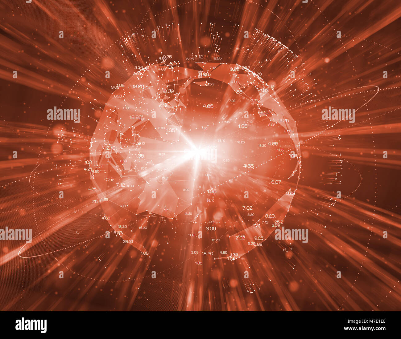 Future Digital Internet Technology, Network Connection, Data ...