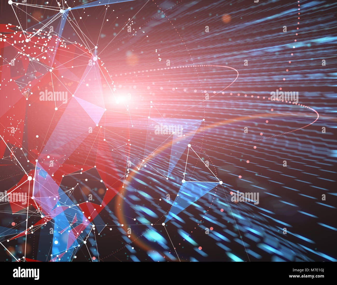 Future Digital Internet Technology, Network Connection, Data ...