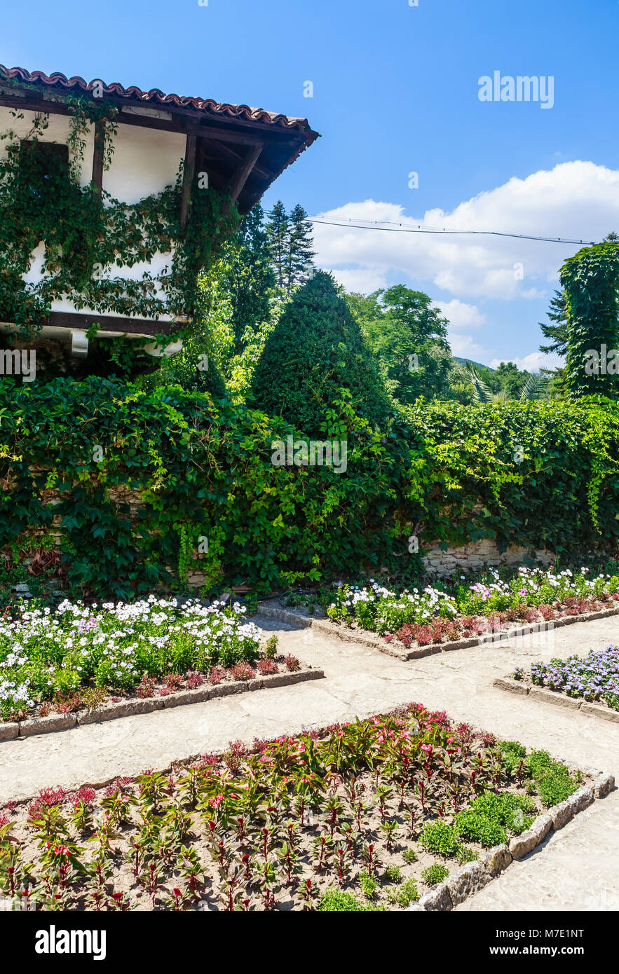 Botanical Garden in Balchik. The territory of the palace of the ...