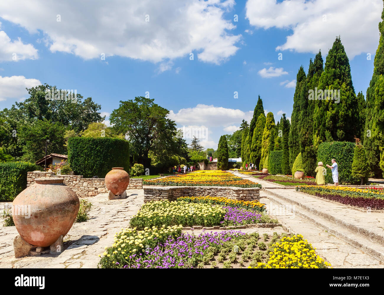 Botanical Garden in Balchik. The territory of the palace of the ...