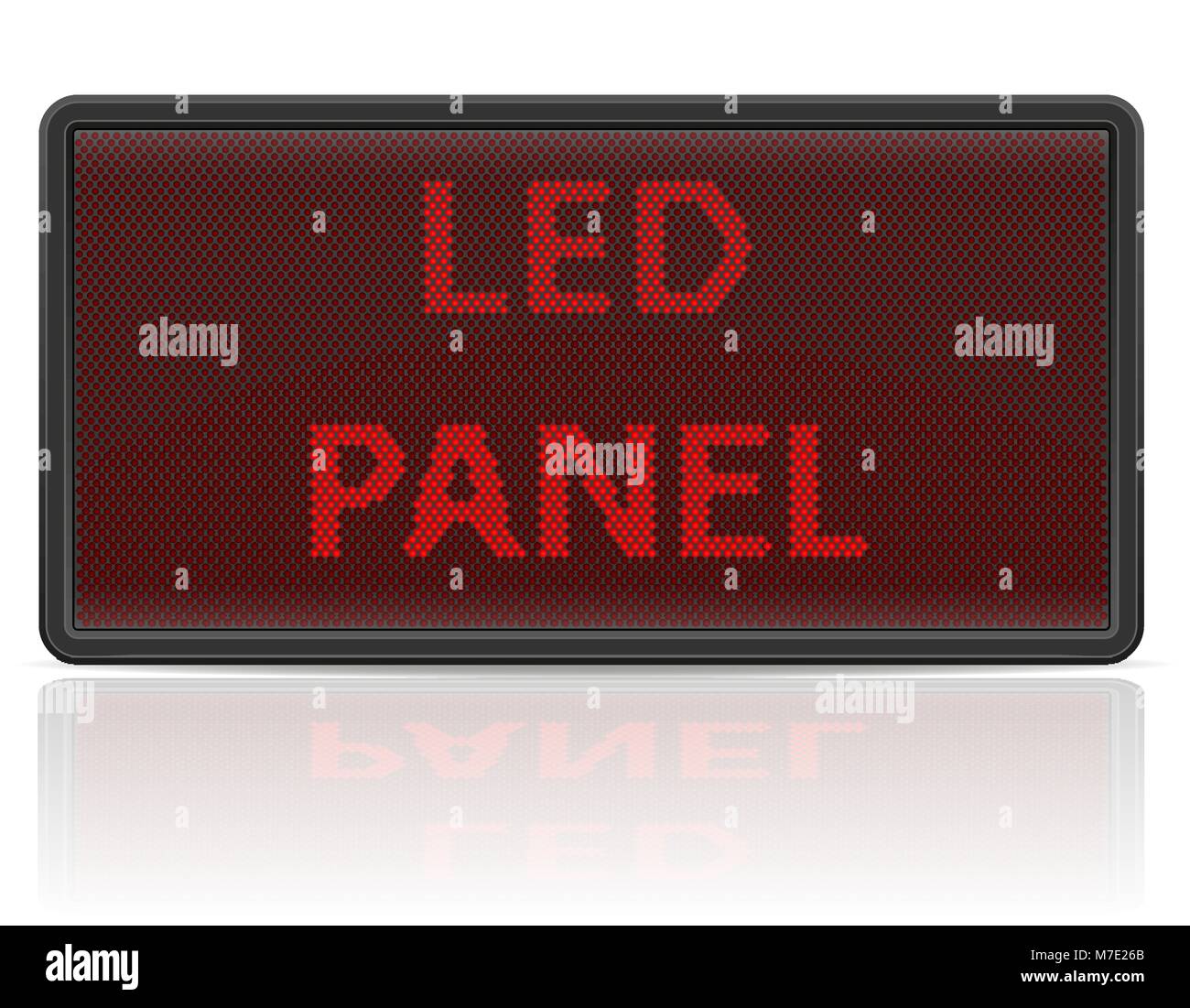 led panel digital scoreboard vector illustration isolated on white ...