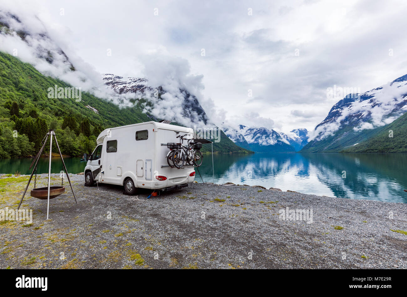 Family vacation travel RV, holiday trip in motorhome, Caravan car ...