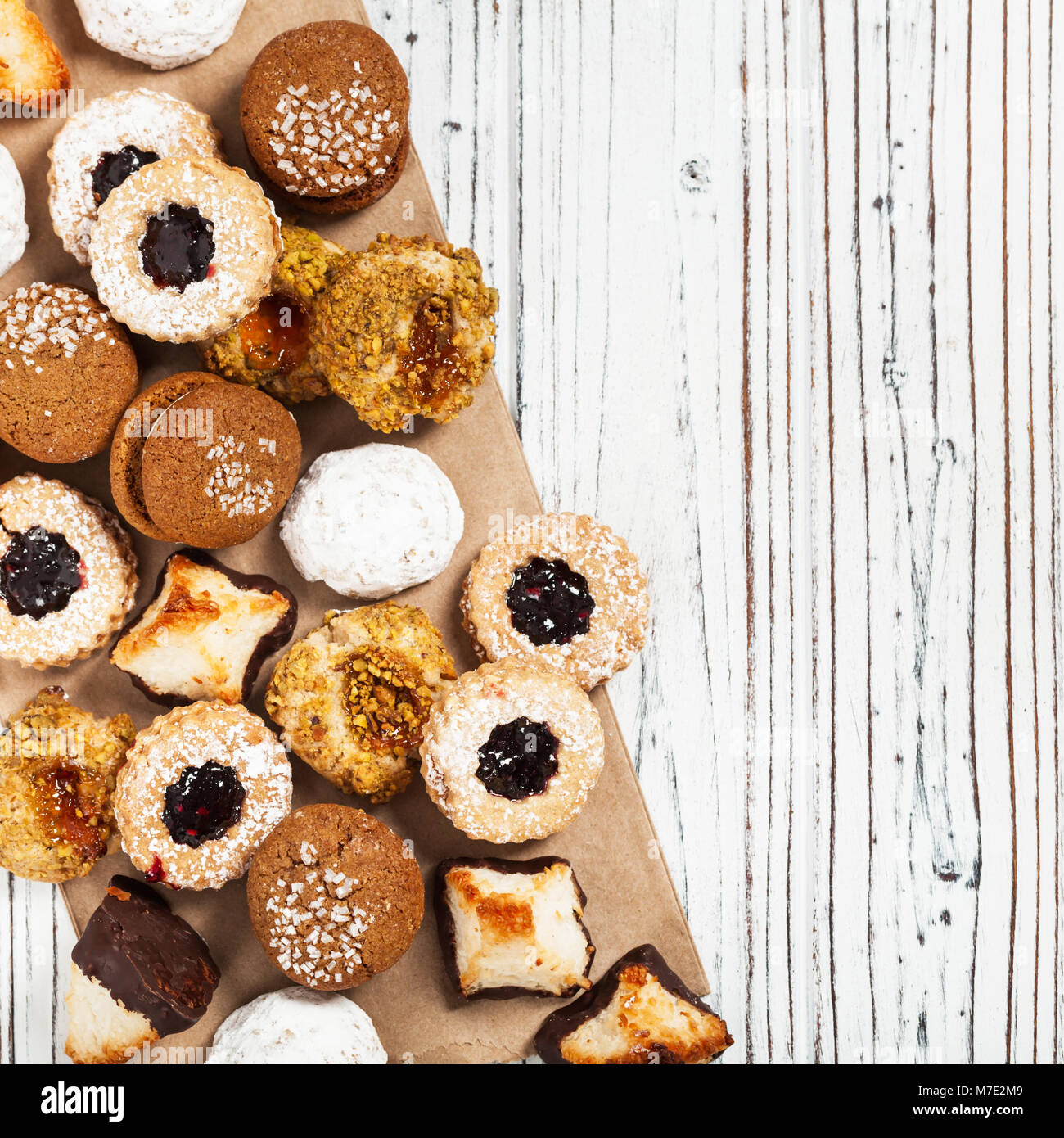 Assorted fruit and chocolate biscuits hi-res stock photography and ...