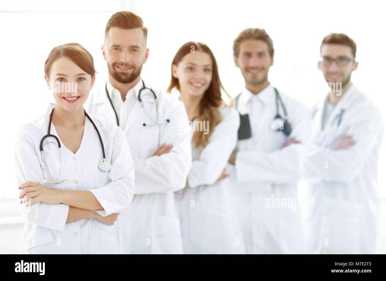 portrait of a successful group of doctors interns Stock Photo - Alamy