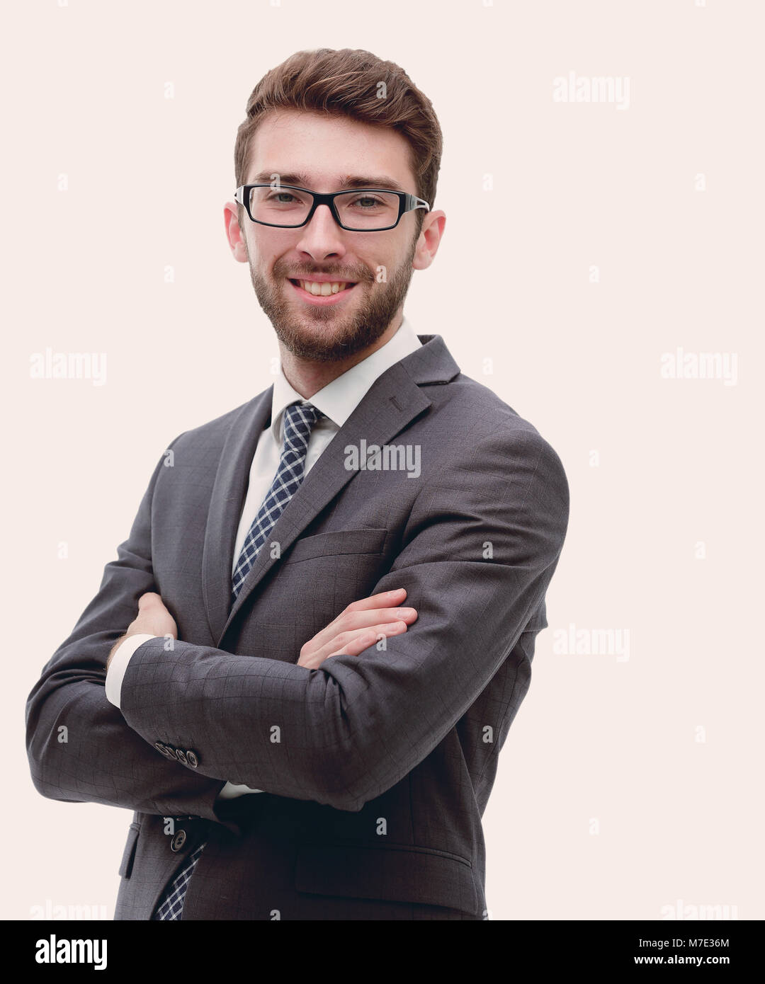 Portrait in full growth of a successful businessman Stock Photo - Alamy
