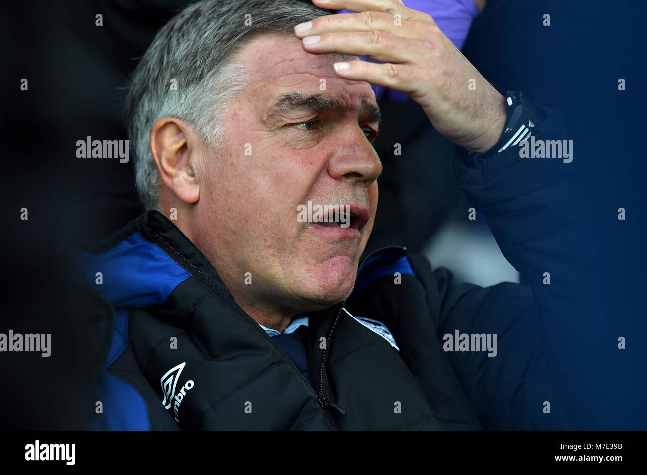 Everton manager Sam Allardyce before the Premier League match at ...