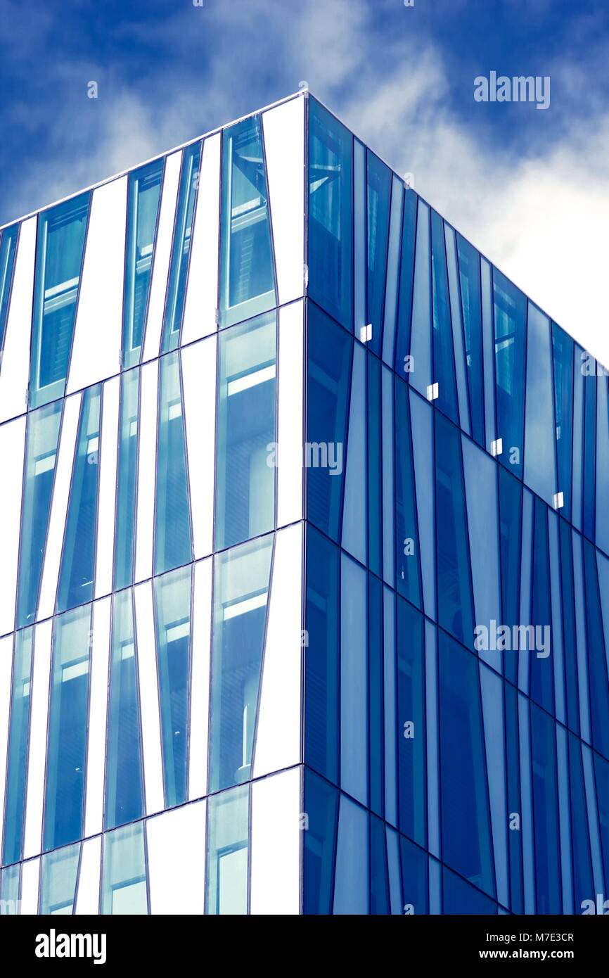 Zebra like Facade of the Modern Glass Cube Building of Sir Duncan Rice ...