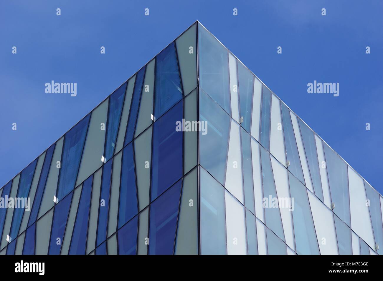 Zebra like Facade of the Modern Glass Cube Building of Sir Duncan Rice ...