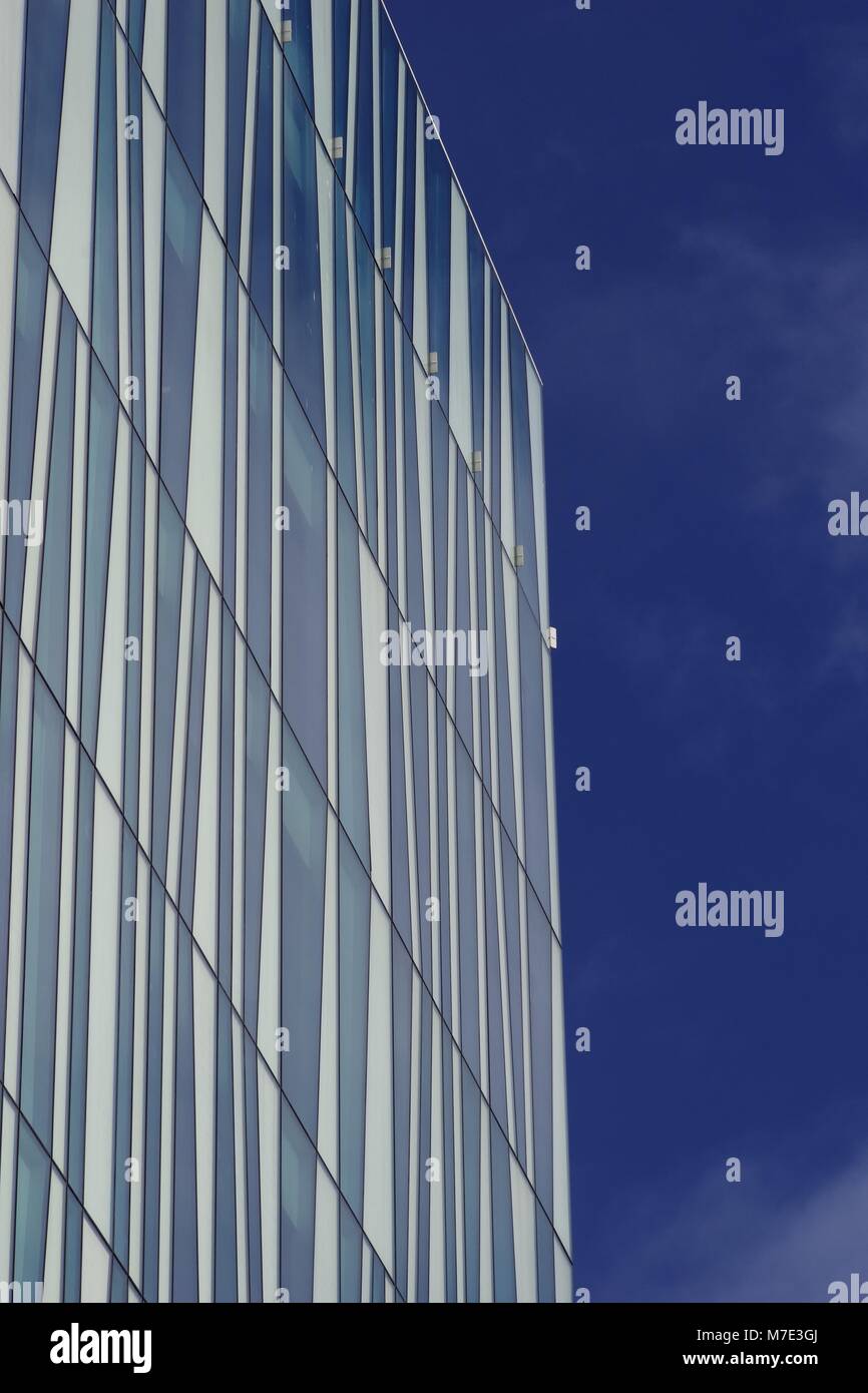 Zebra like Facade of the Modern Glass Cube Building of Sir Duncan Rice ...