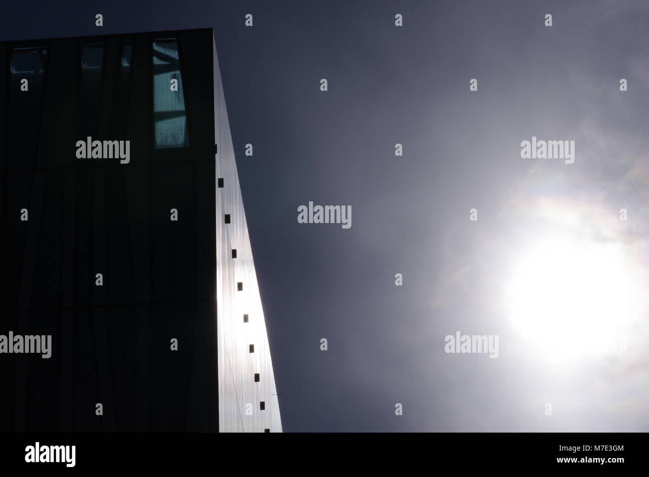 Zebra like Facade of the Modern Glass Cube Building of Sir Duncan Rice ...