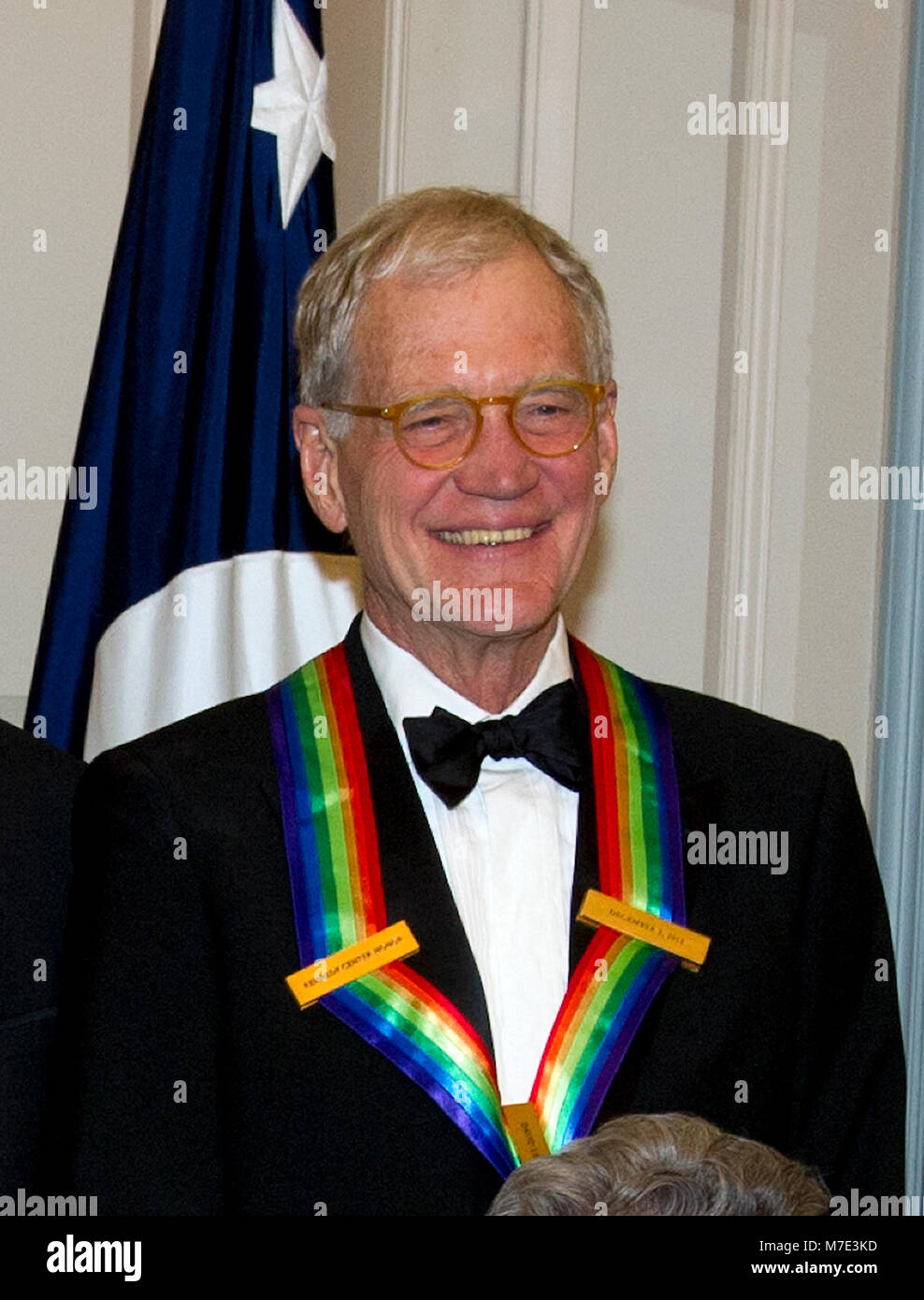 David Letterman poses with the other six recipients of the 2012 Kennedy ...
