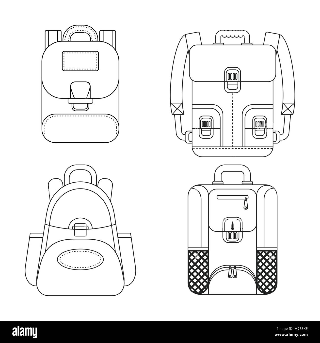 bags outline icons Stock Vector Image & Art - Alamy
