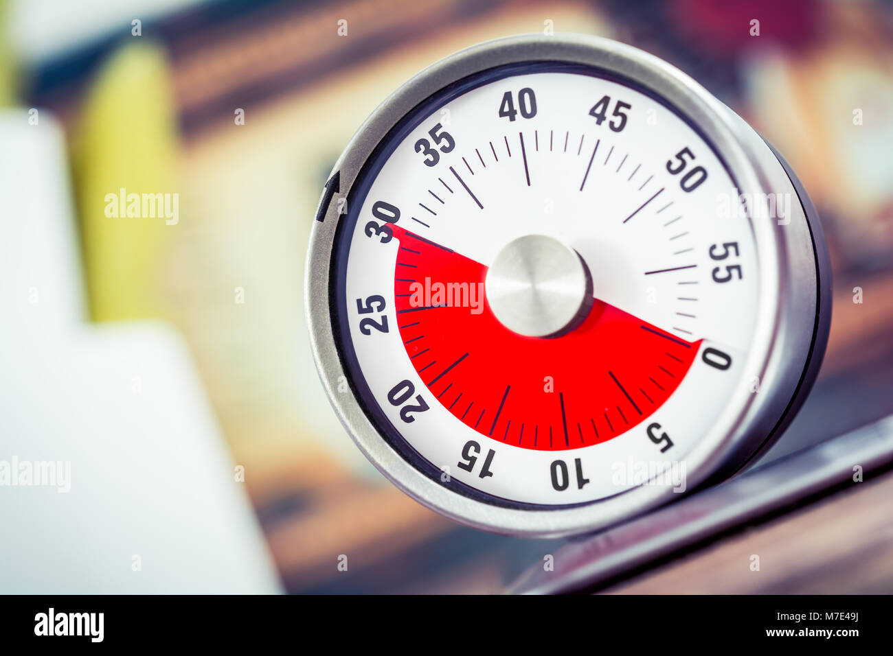 30 Minutes - Macro Of An Analog Kitchen Timer On Cooktop Stock Photo ...