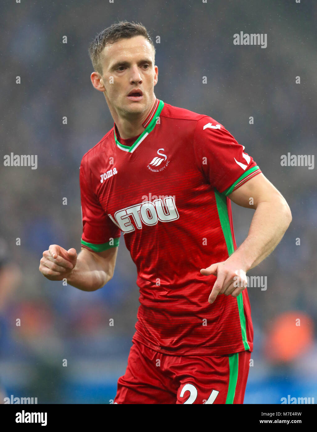 Swansea City's Andy King during the Premier League match at the John ...
