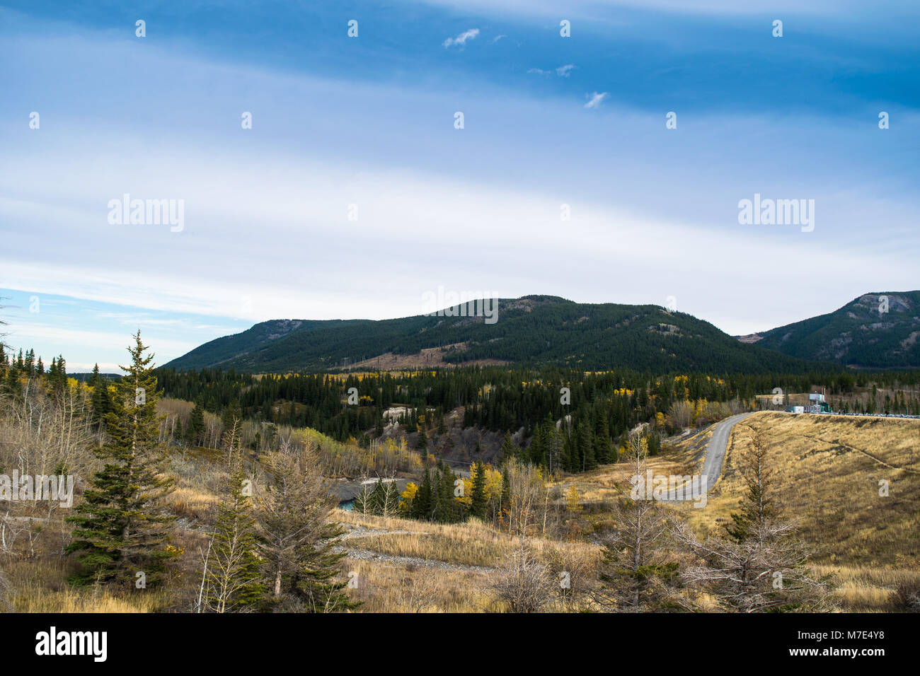 View of a valley in Kananaskis, Alberta Stock Photo - Alamy
