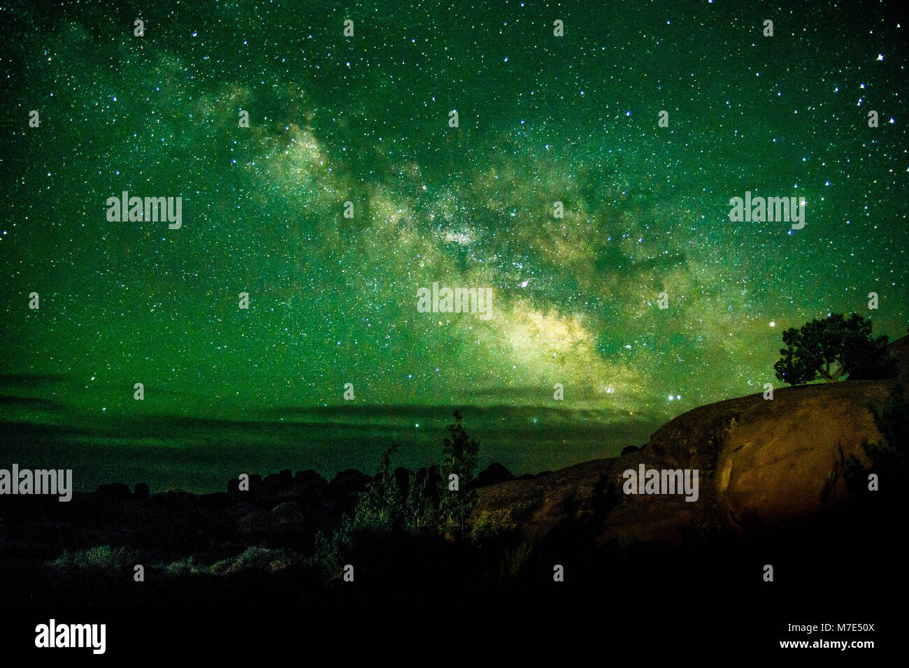 Beautiful Milky way shot at Arches National Park, Utah USA. Astronomy ...