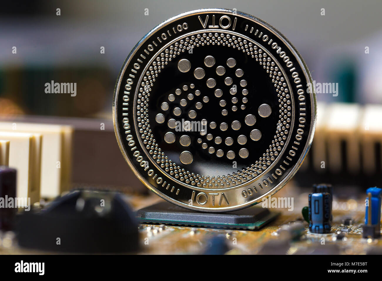iota coin on a mainboard Stock Photo - Alamy