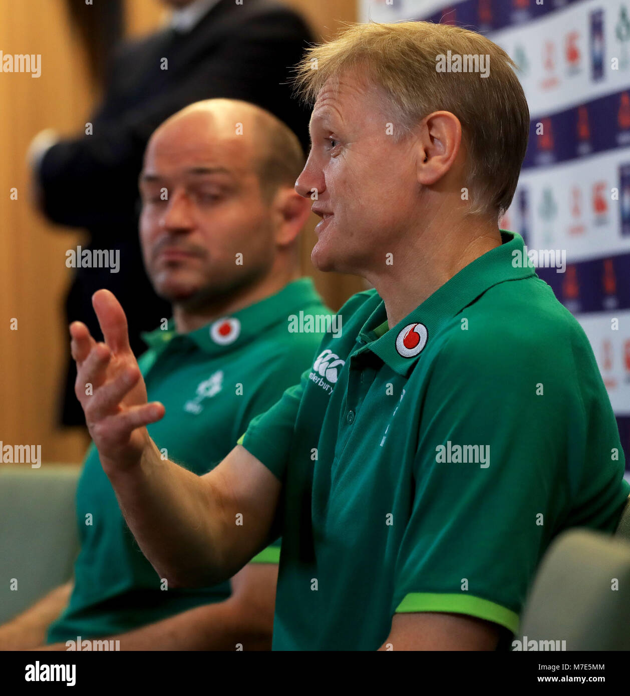 Ireland Head Coach Joe Schmidt (right) and captain Rory Best at the ...
