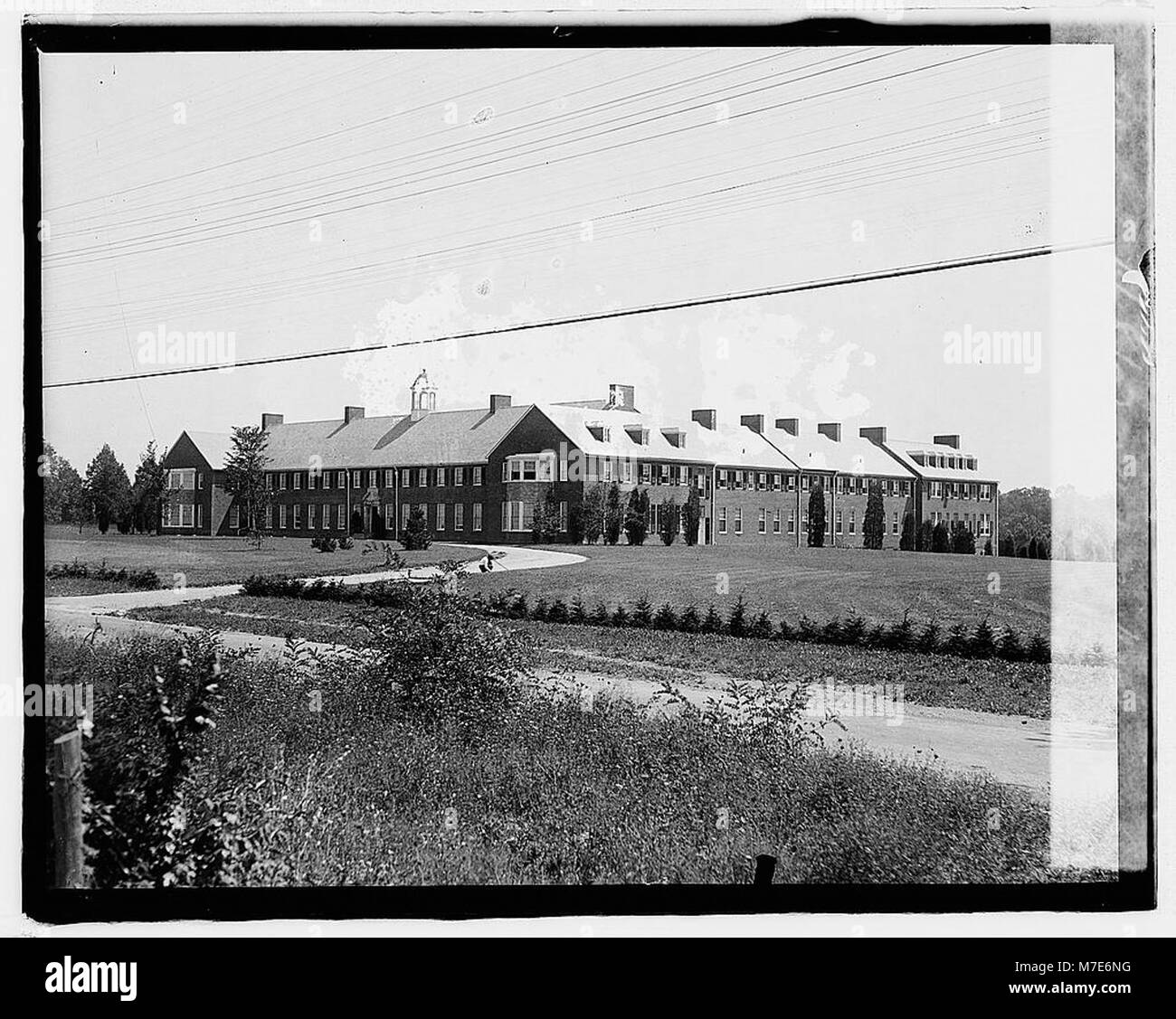 A historical photograph of Mrs. Sommer's School near Camp Leech ...