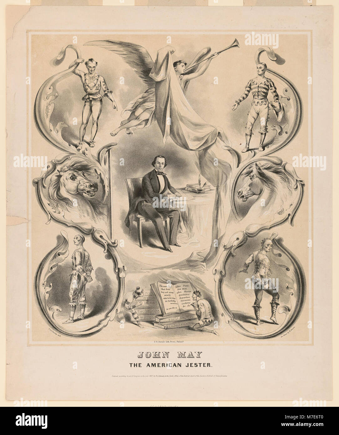 John May, known as the 'American Jester,' captured in a portrait ...