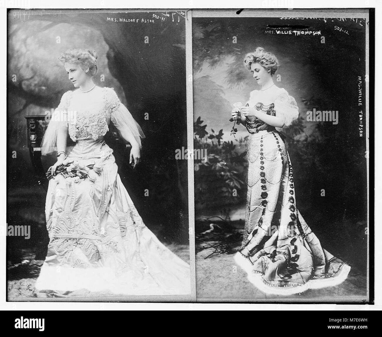 A portrait of Mrs. Willie Thompson, depicting her as a prominent figure ...