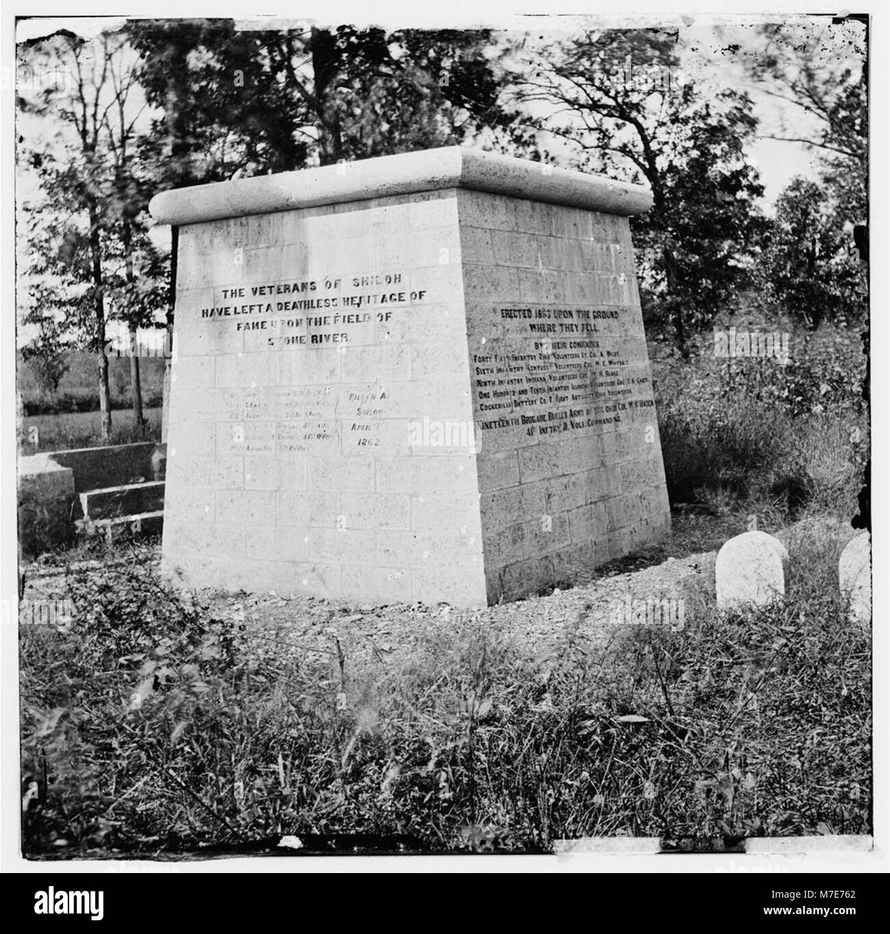 A monument located on the battlefield at Stones River, Murfreesboro ...
