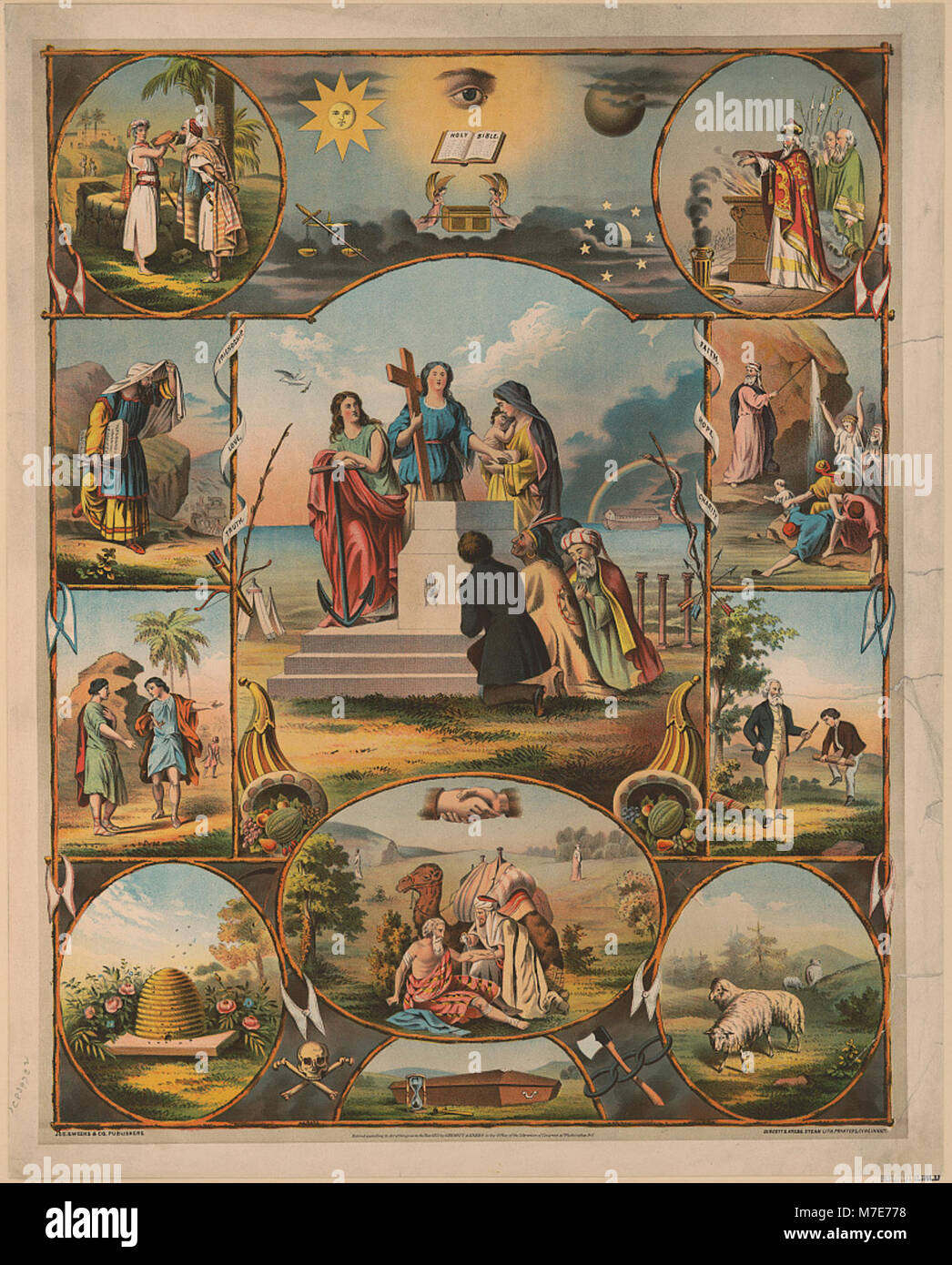 This chart, produced in the 19th century, represents a detailed map or ...