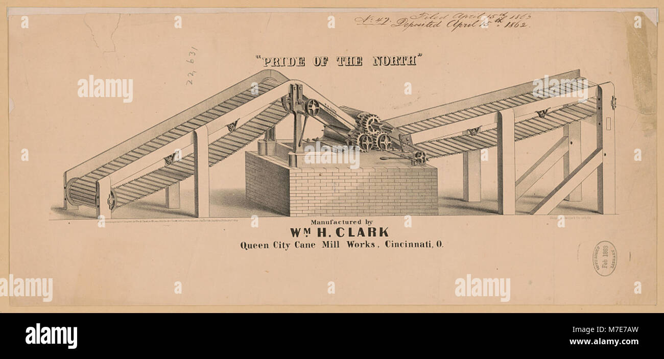 A historical advertisement for the 'Pride of the North' cane mill ...