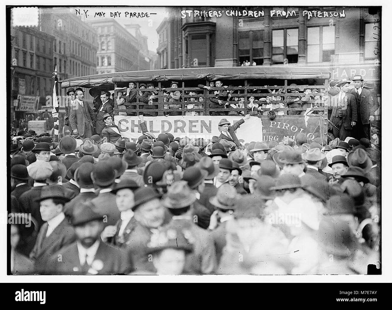 This photograph from the New York May Day parade shows children of ...