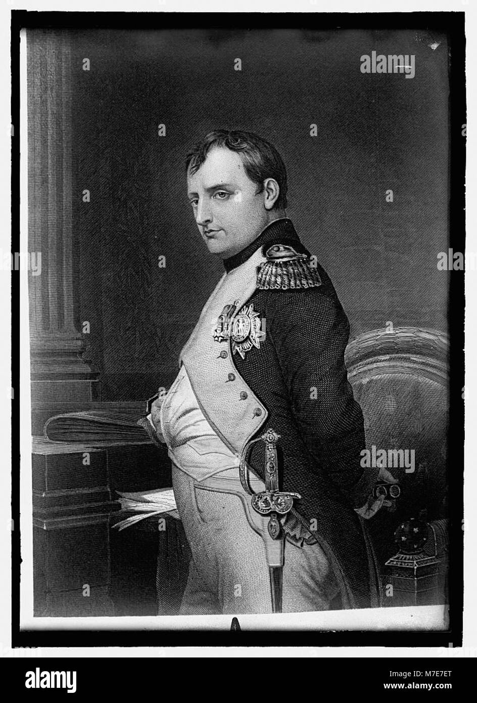 This portrait depicts Napoleon Bonaparte, the French military leader ...