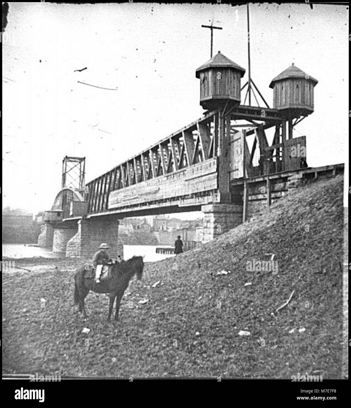 Nashville, Tenn. Fortified railroad bridge across Cumberland River LOC ...