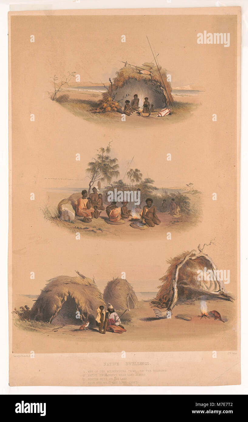 This photograph depicts traditional Native American dwellings ...