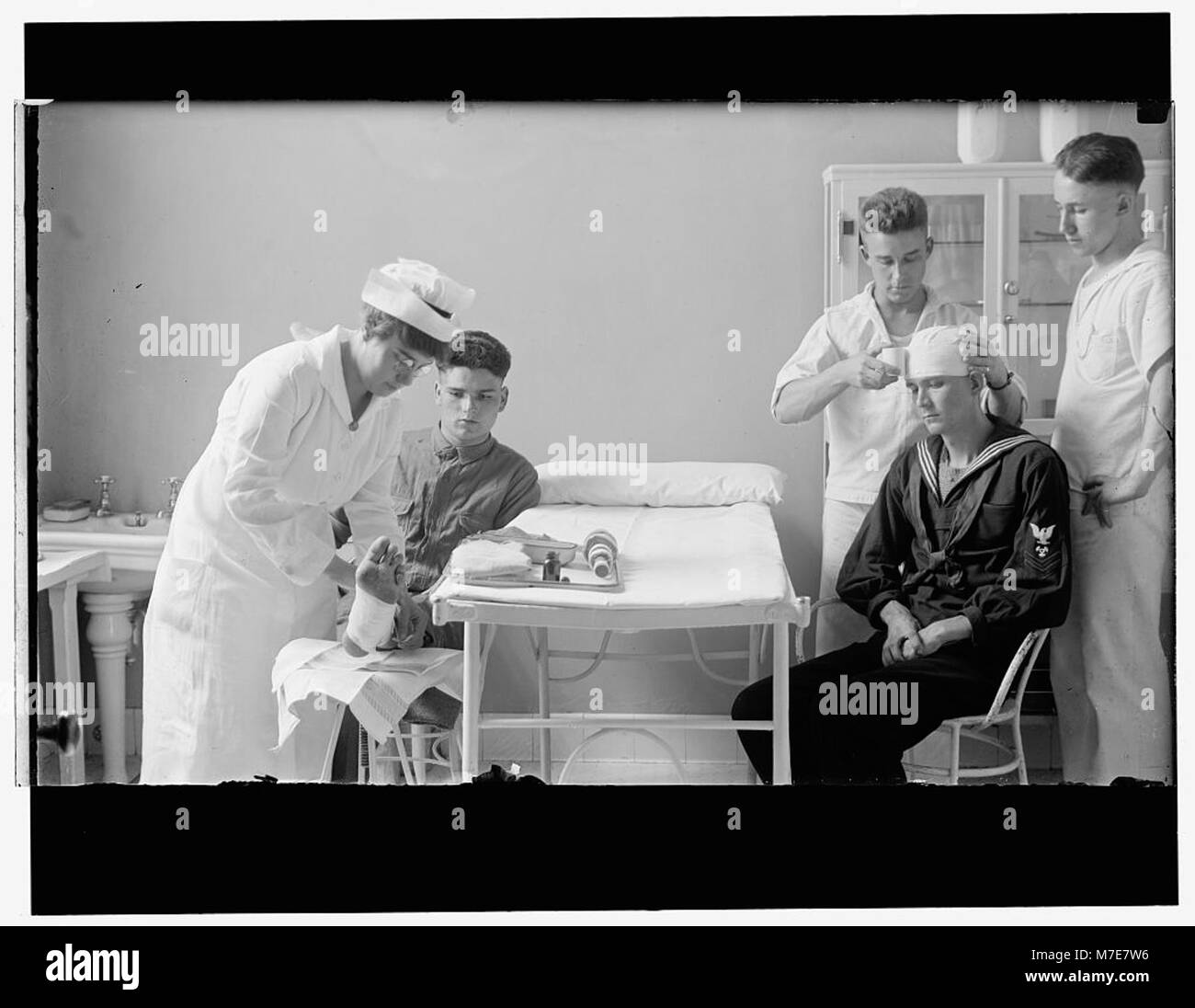 The U.S. Naval Hospital is captured in this historical image ...