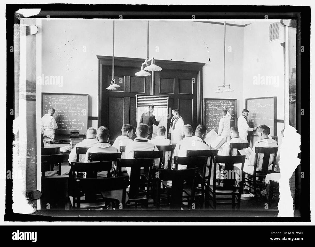 The U.S. Naval Training Station at the Great Lakes in Illinois, a major ...