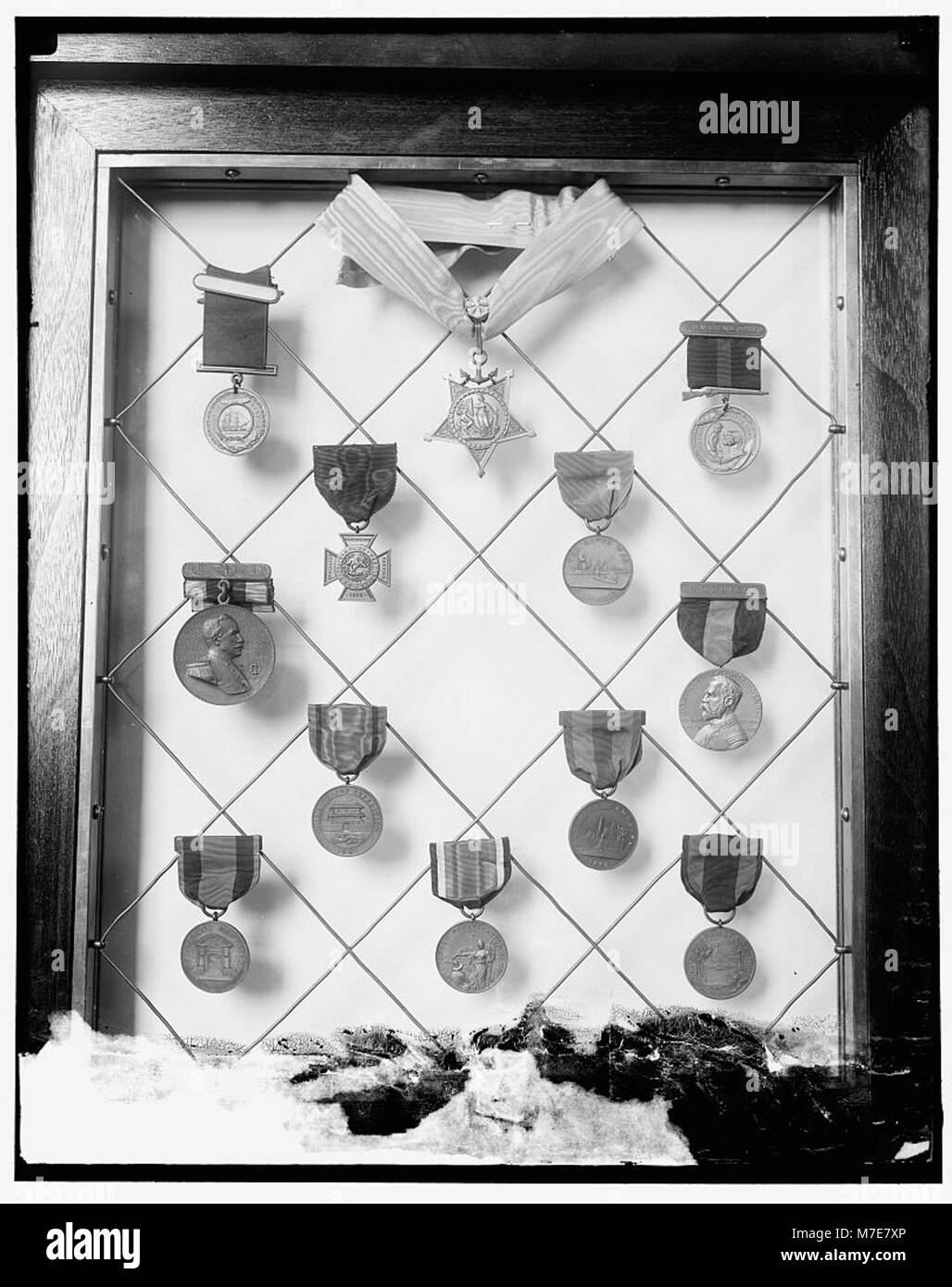 A display of Navy medals, showcasing the various awards and honors ...