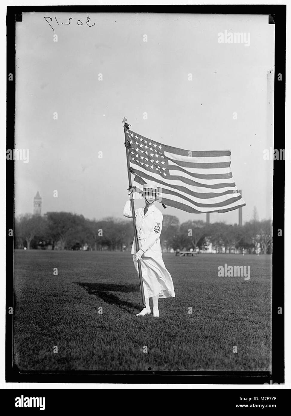 A photograph of a female Navy Yeoman in the U.S. Navy’s white summer ...