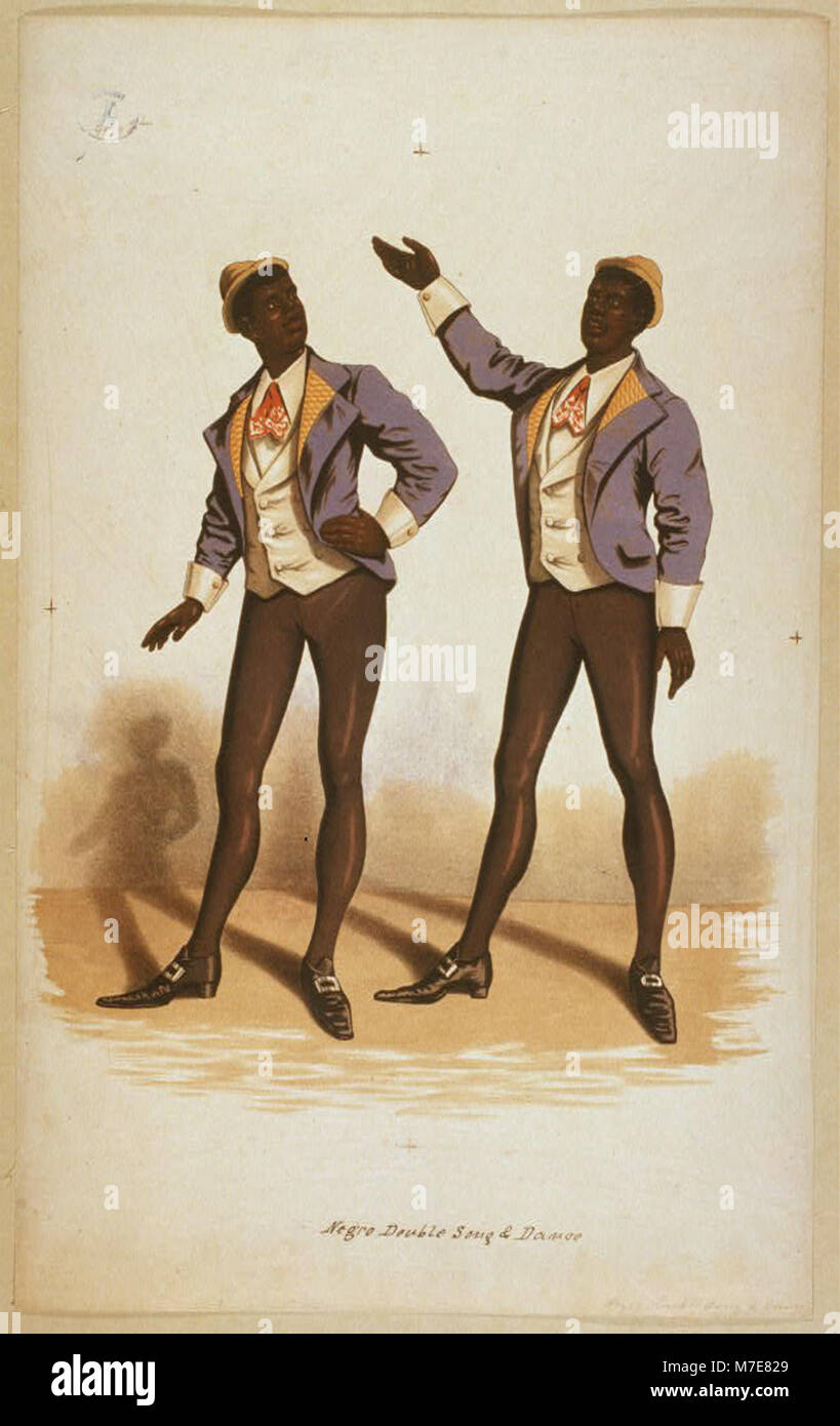 A historical photograph depicting a performance of a double song and ...