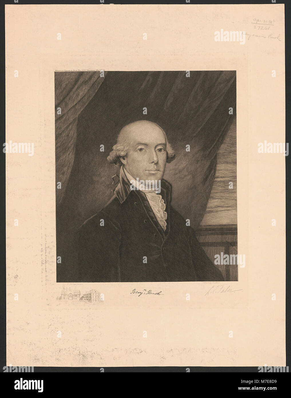 This image features Benjamin Rush, a prominent figure in American ...