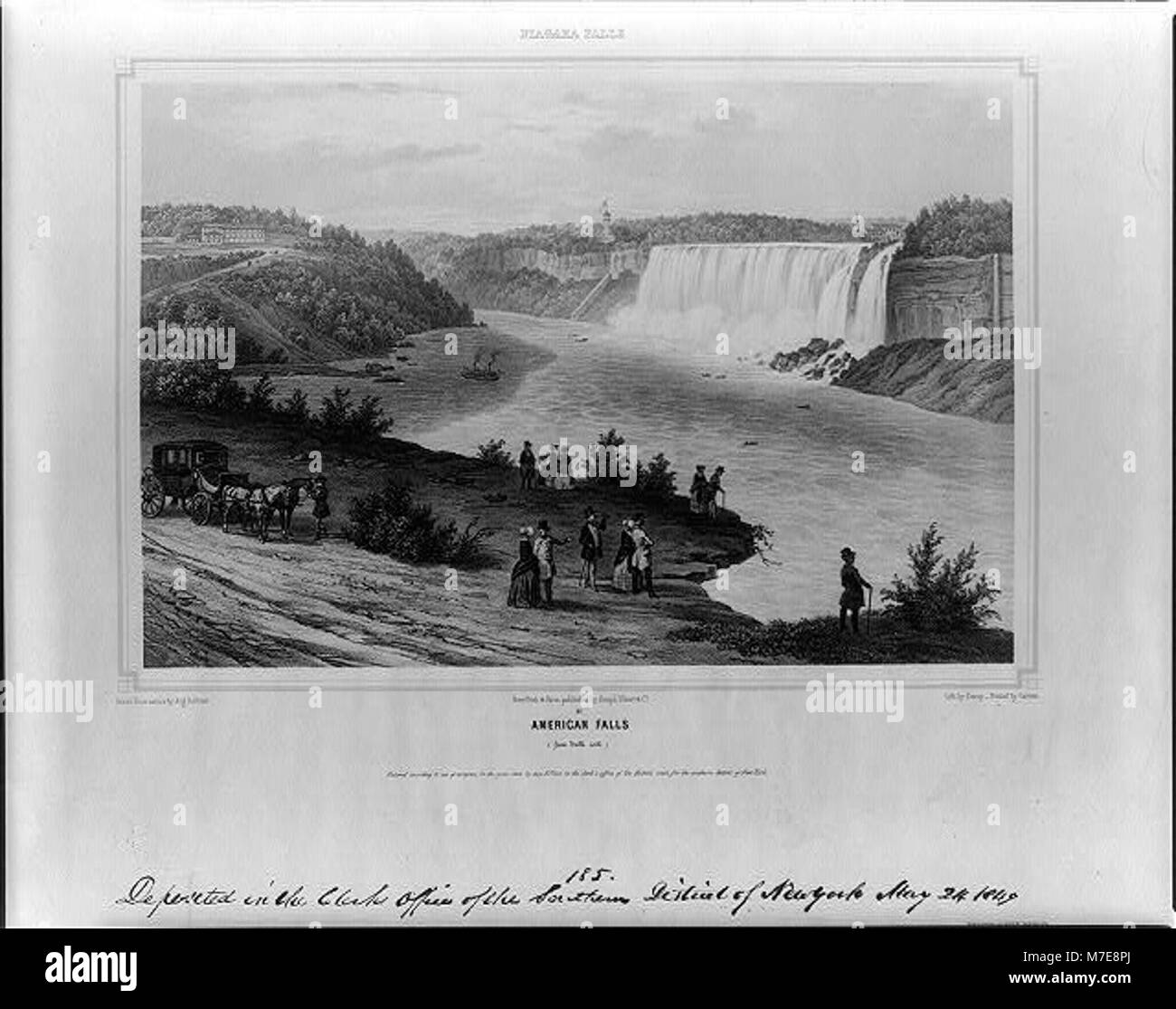 A view of the American Falls at Niagara Falls from Table Rock ...