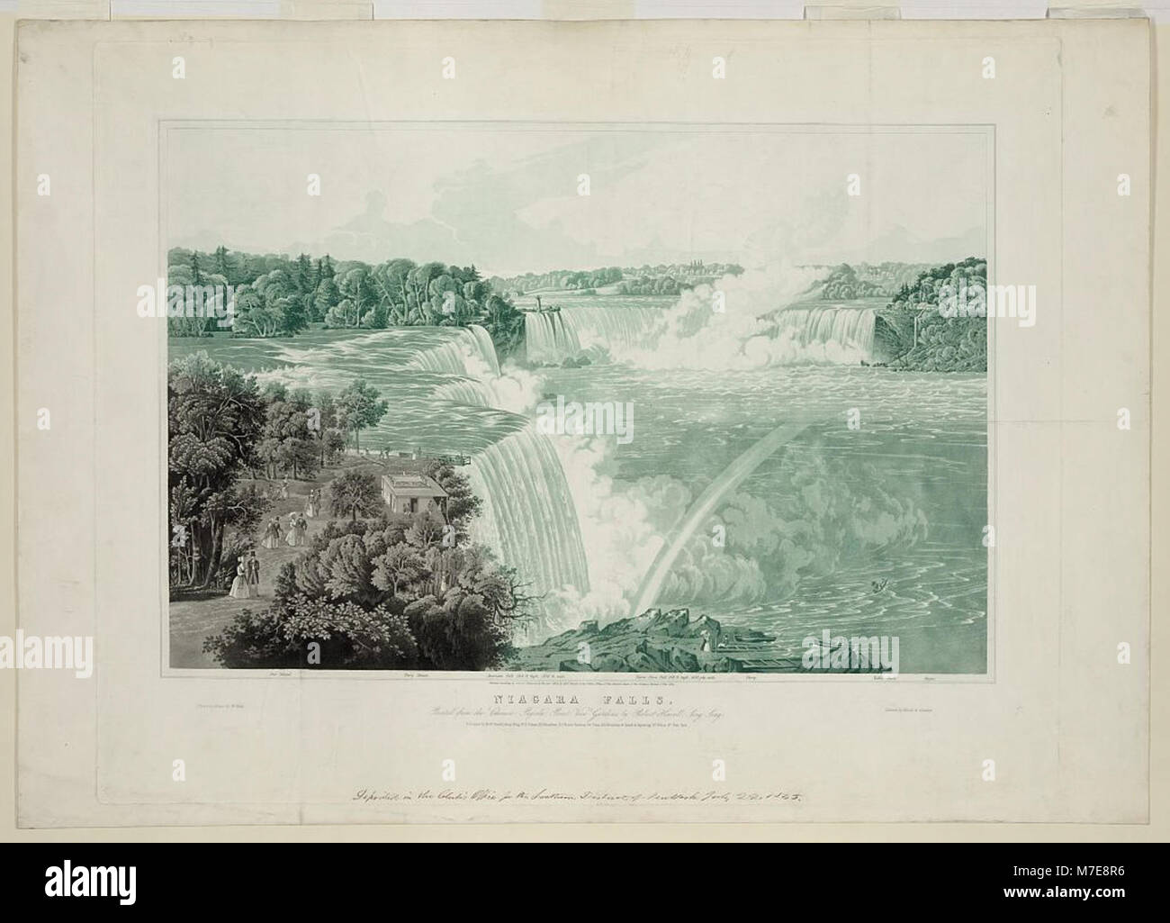 This image captures the majestic Niagara Falls, one of the most iconic ...