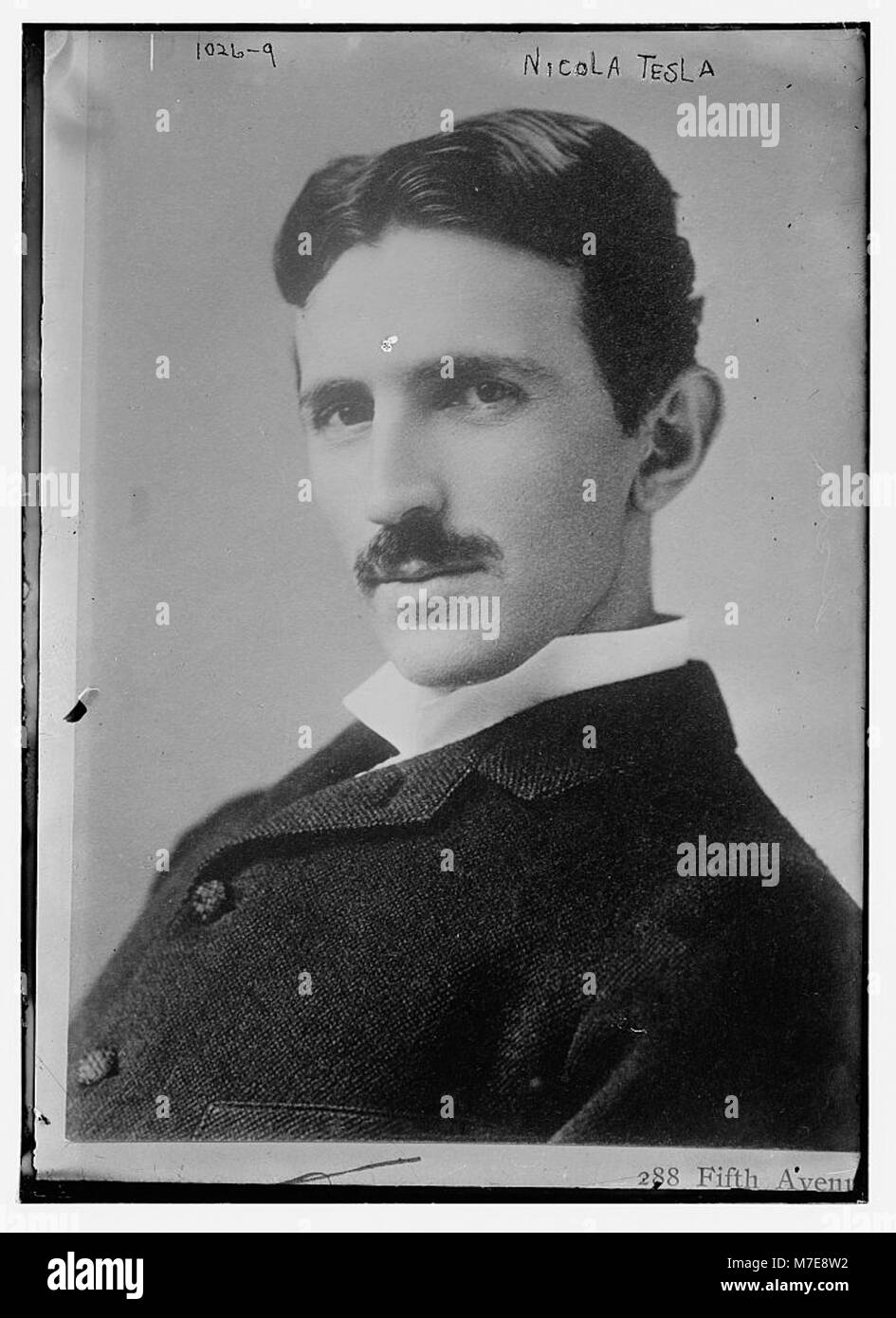 A portrait of Nikola Tesla, the renowned inventor and electrical ...