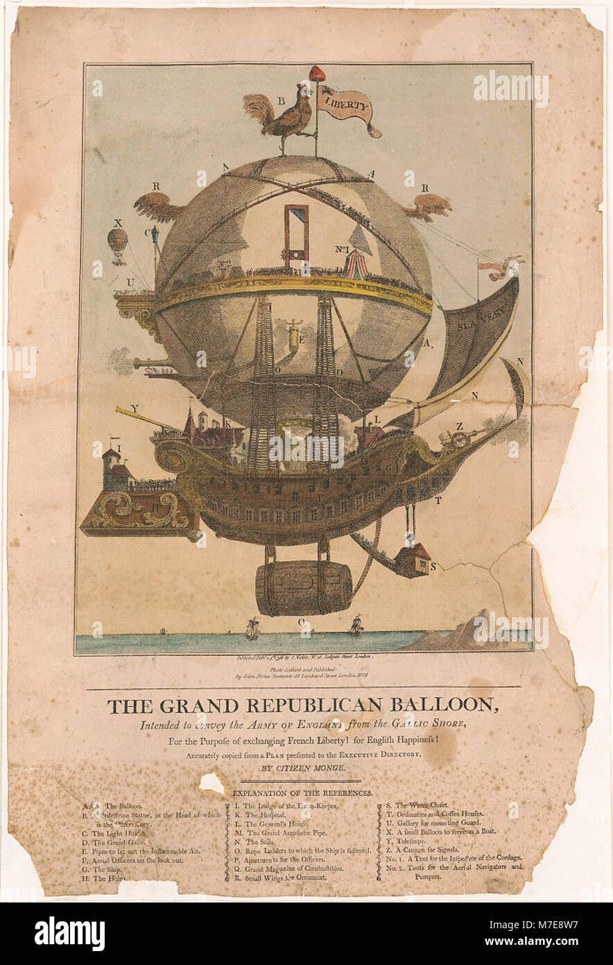 Vintage french balloon illustration hi-res stock photography and images ...