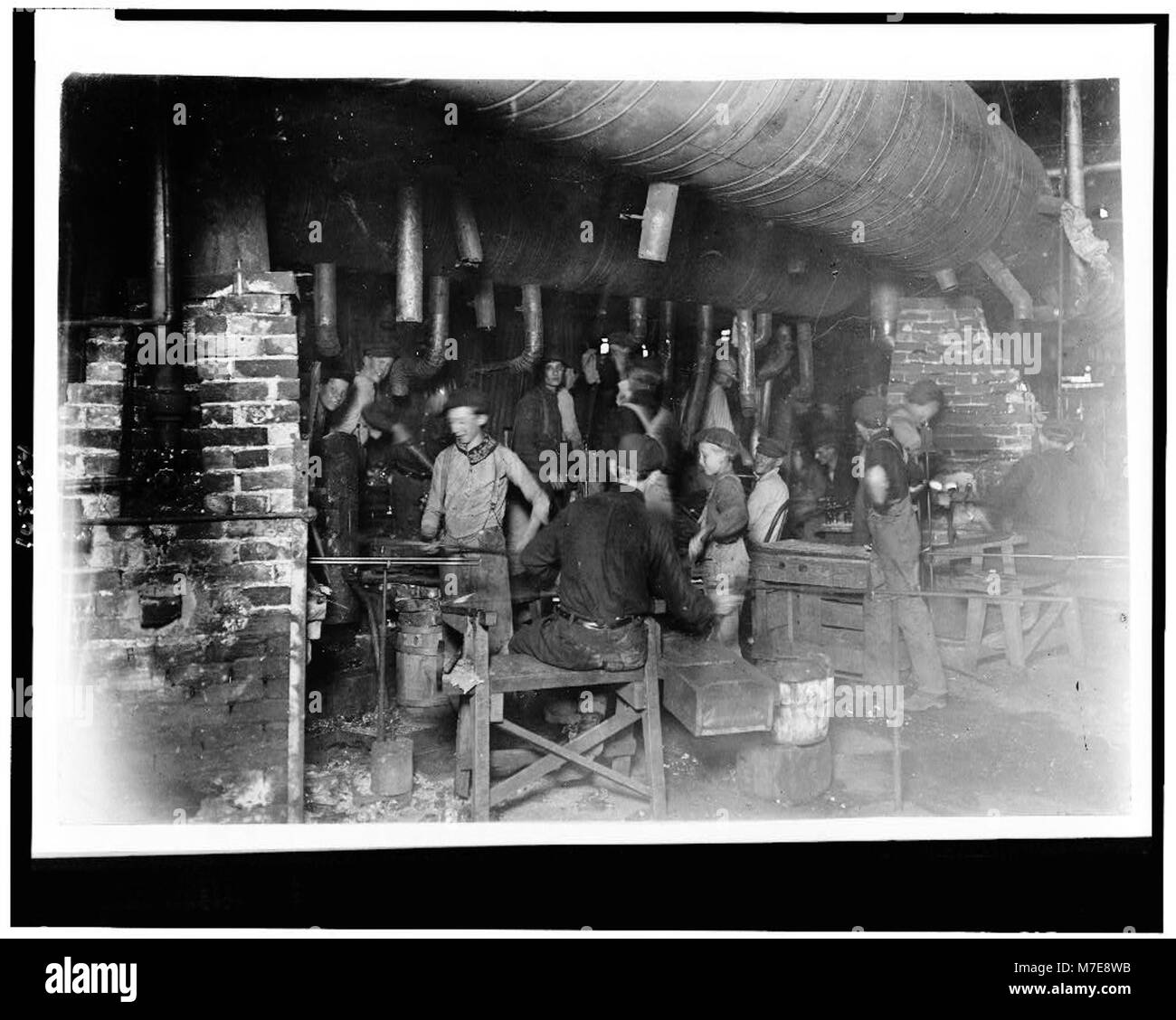 Factory night workers Black and White Stock Photos & Images - Alamy