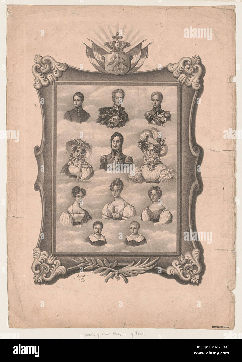 This portrait features Louis Philippe I, King of the French, born in ...
