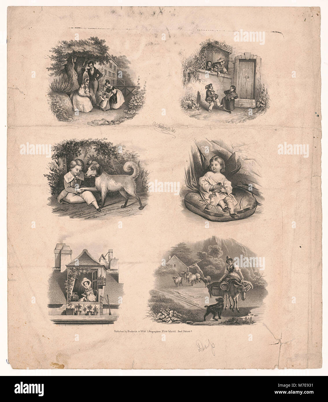 A series of six vignettes depicting contrasts between different social ...